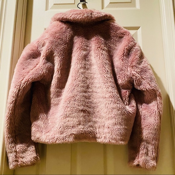 Free People | Jackets & Coats | Free People Pink Fuzzy Cropped Jacket ...